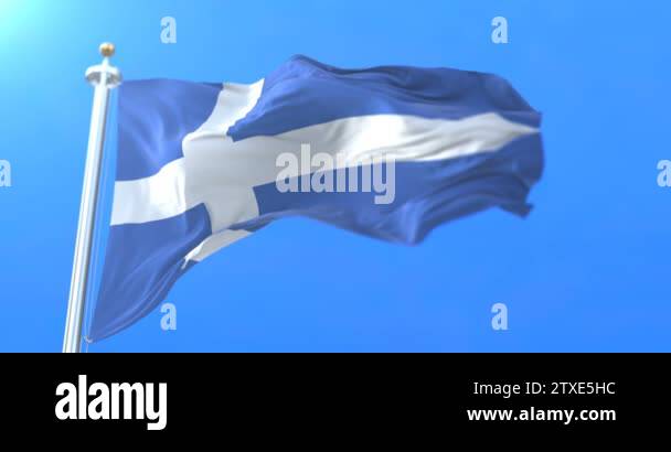 Flag of the scottish subarctic archipelago of Shetland in Scotland ...