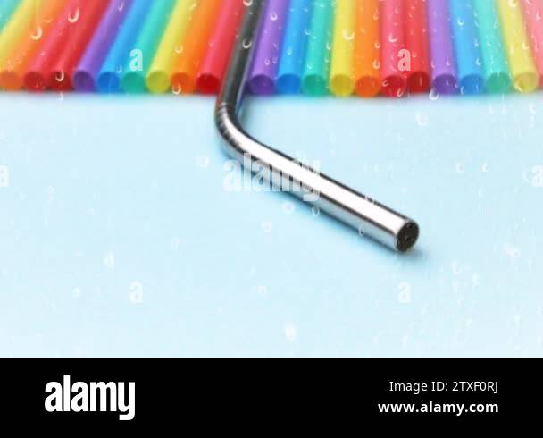 straw metal straws plastic free drinking background colourful full ...