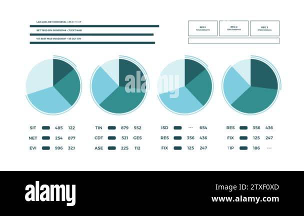 Dashboard infographic animation in motion graphics 2d with statistics ...