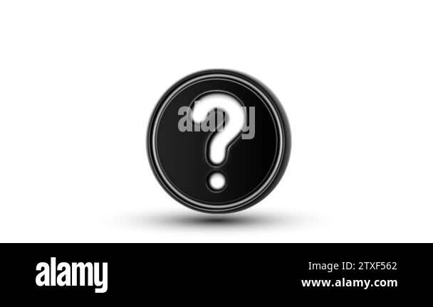 Question mark on the counter. Looping. Alpha channel. Isolated on white ...