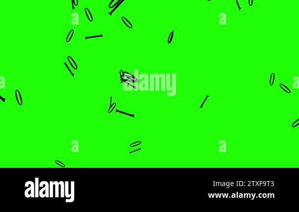 green screen rain numbers rain binary rain green screen falling numbers ...