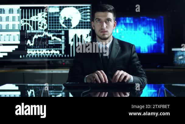 Hacker Tries To Enter The System Using Codes And Numbers To Find Out