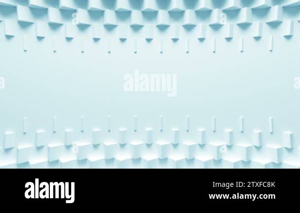 Blue Boxes Spinning on Screen in Looped 3d Animation. Beautiful ...