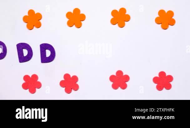 Letter D of the English alphabet. The letter is made of dancing font ...