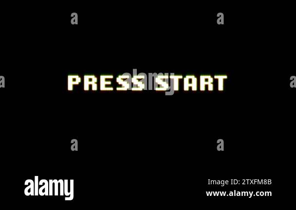 Press Start Game Ui Screen With Bad Glitch Effect/ Animation of a game ...