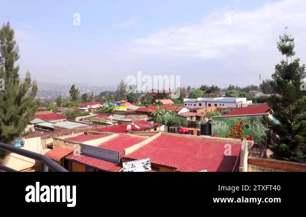 Buildings in the Kicukiro district of Kigali, the capital of Rwanda ...