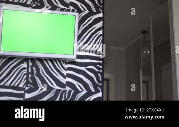 modern tv, turning channels animation with the green screen Stock Video ...