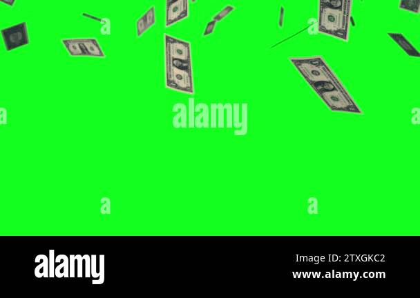 Green Screen Dollar Bills Rain Effects Animation, Money Rain 4k ...