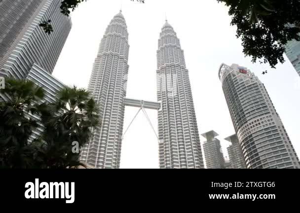 Petronas twin towers is famous landmark of Kuala Lumpur Stock Video ...