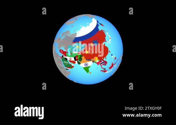 Asia map flags Stock Videos & Footage - HD and 4K Video Clips - Alamy