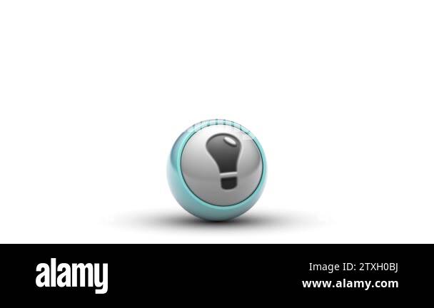 Idea. Looping. Alpha channel. Isolated on white background Stock Video ...