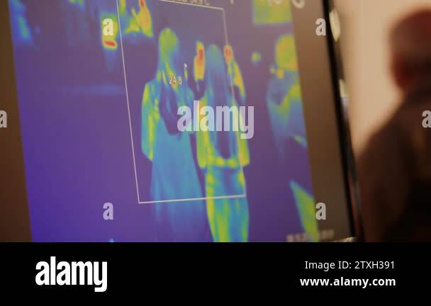 Surveillance monitoring inspection. Groups of walking people in public ...