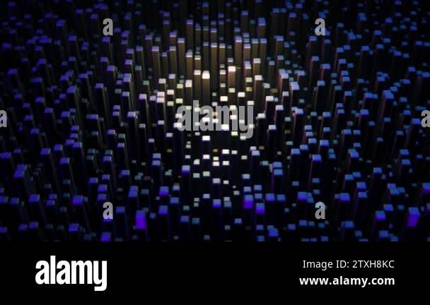 Many abstract rectangular blocks, optical Illusion, modern computer ...