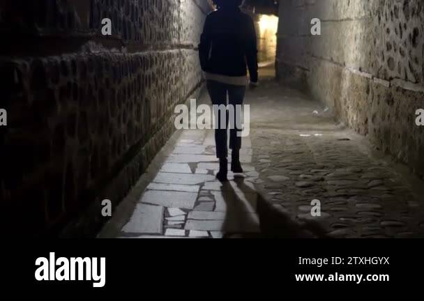 Very narrow alley in the old town of venice Stock Videos & Footage - HD ...