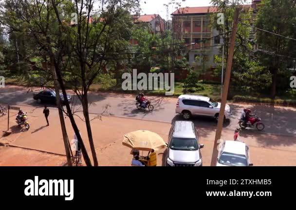 Road traffic in the Kicukiro district of Kigali, the capital of Rwanda ...
