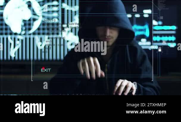 Hacker Tries To Enter The System Using Codes And Numbers To Find Out