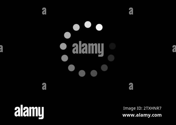 Simple Black And White Preloader With Dots Circle/ 4k animation of a ...