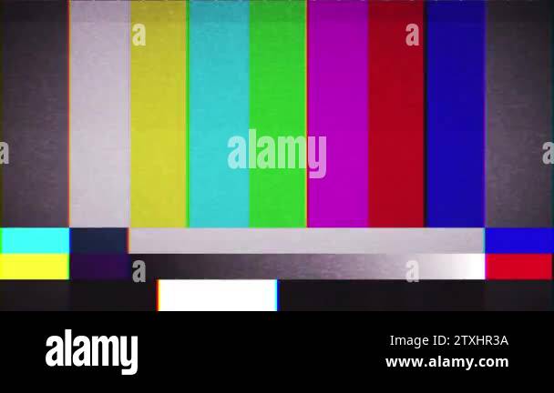 Old Tv Test Signal Sight Background Loop/ 4k animation of an old retro ...