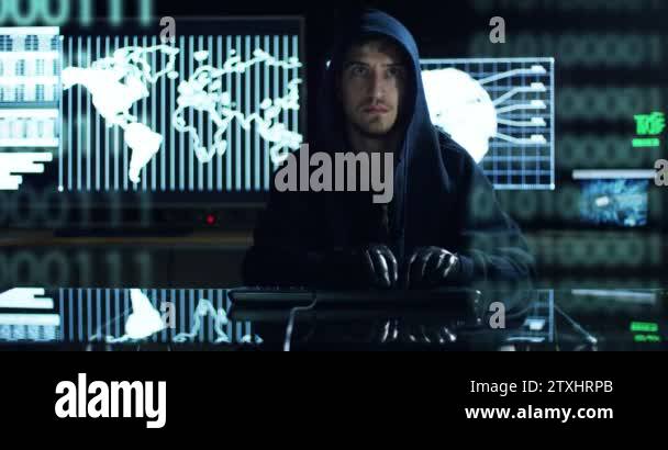 Hacker Tries To Enter The System Using Codes And Numbers To Find Out