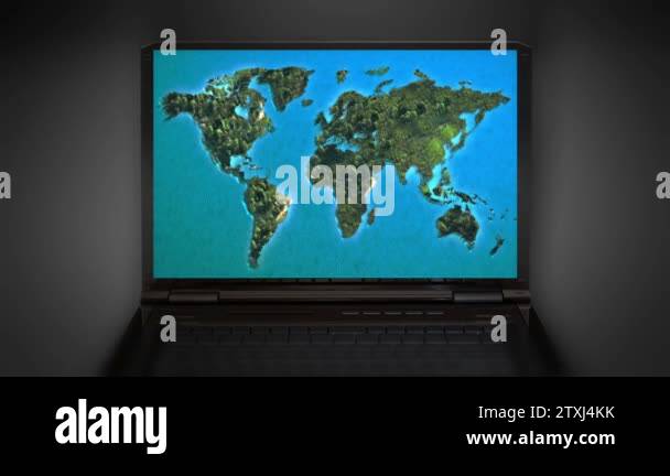 Zoom in to Africa map Stock Video Footage - Alamy