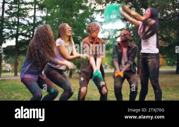 Paint throwing party Stock Videos & Footage - HD and 4K Video Clips - Alamy
