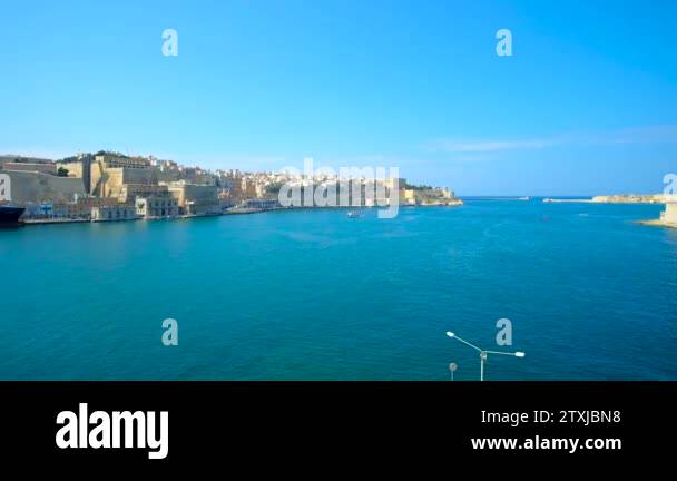 Watch the wide Valletta Grand Harbour, surrounded by medieval cities ...