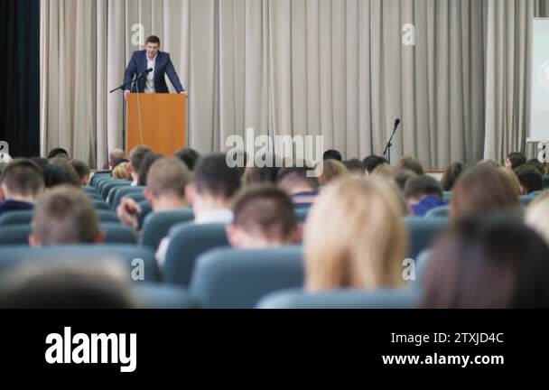 Back of politician speaking to crowd Stock Videos & Footage - HD and 4K ...