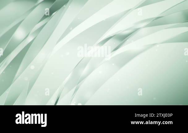 Abstract background with green animation of waving and flying stripes ...