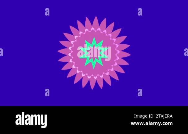 Graphic drawings that rotate in the center changing color, composed of ...