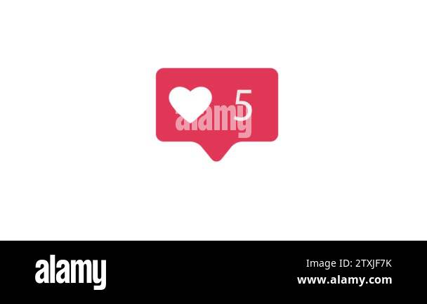 Pink Like Icon On White Background. Like Counting for Social Media 1-10 ...