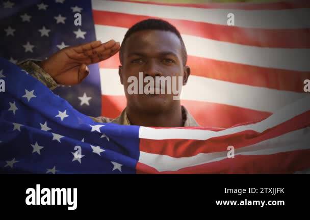 Digital animation american soldier saluting Stock Videos & Footage - HD ...