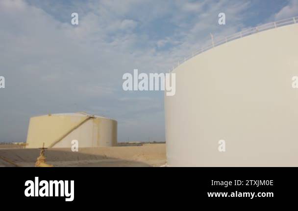 Large oil storage tanks in Stock Videos & Footage - HD and 4K Video ...