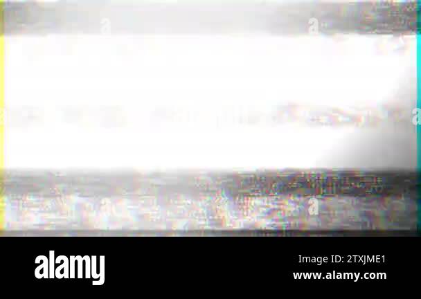 4K Glitch VFX static television noise. Visual video effects stripes ...