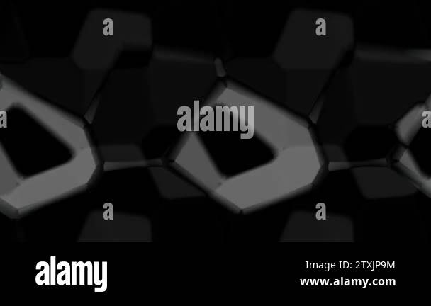 motion graphics and animated background of moving cells in black and ...