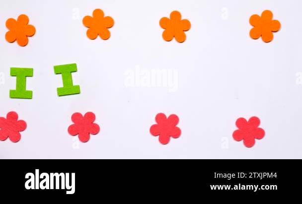 Letter I of the English alphabet. The letter is made of dancing font ...