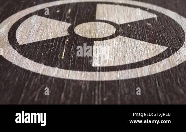 Radioactive / Radioactivity Warning Symbol On Wodden Texture. Ideal For ...