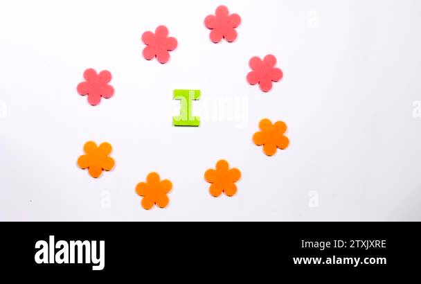 Letter I of the English alphabet. The letter is made of dancing font ...