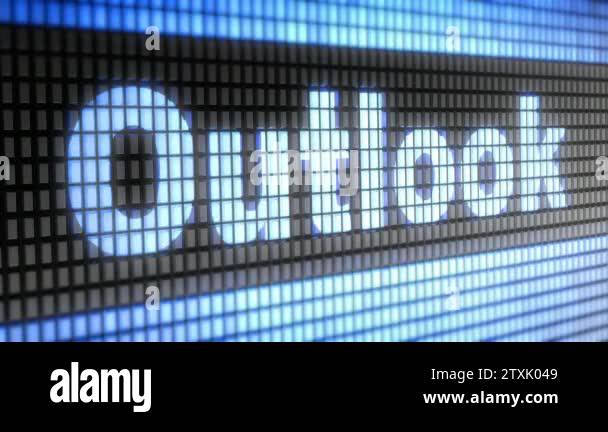 "Outlook" in the blue screen. Microsoft Office Outlook Stock Video ...