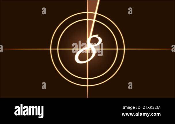 Movie Countdown Animation - Orange Stock Video Footage - Alamy