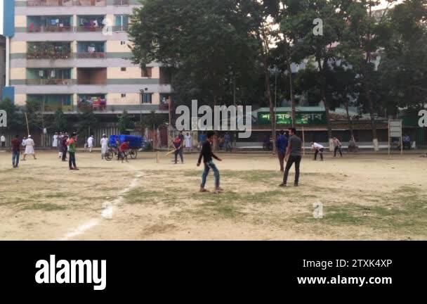 Unidentified children and young people at the RA playground in the Shyamoli area of Dhaka, the ...