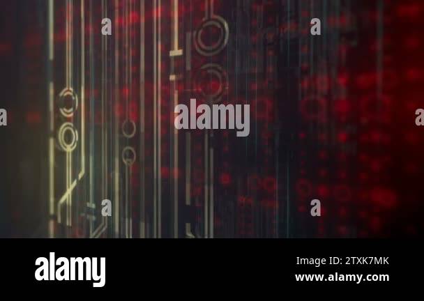 Computer generated high tech digital technology animation. 3d rendering ...