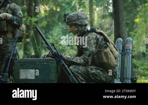 Military Staging Base, Chief Army Engineer Sitting on the Boxes of ...