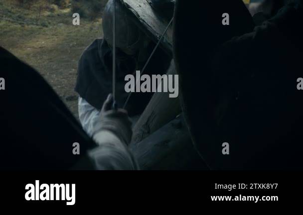 Large-Scale Medieval Battle Reenactment. Violent Tribe of Warriors ...