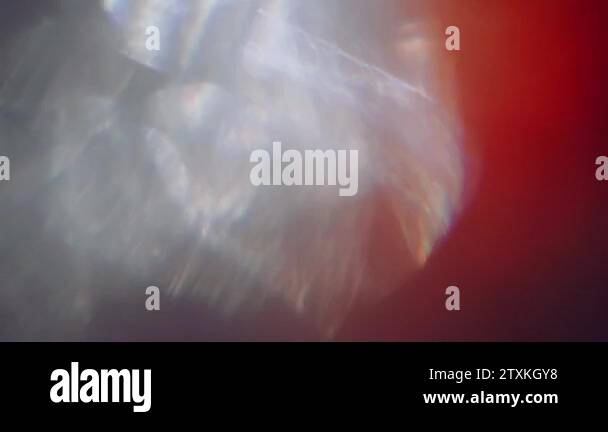 Light passes through glass, crystalline reflections from a prism ...