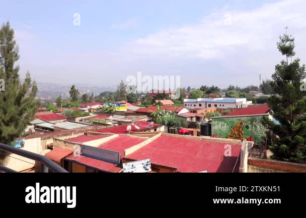 Road traffic in the Kicukiro district of Kigali, the capital of Rwanda ...