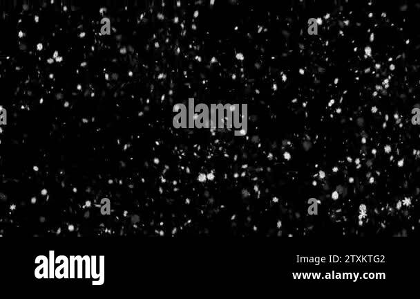 Falling Snow With Transparency Alpha Looped Animation Background Stock ...