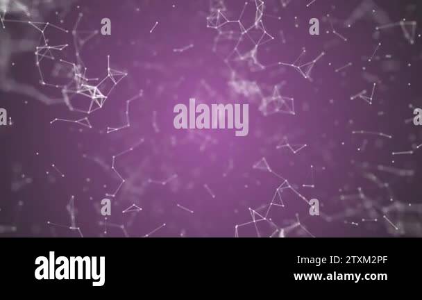 big data visualization, abstract nanotechnology Violet color plexus background,mesh ...
