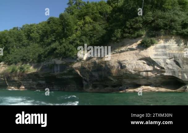 Pictured rocks national lakes shore Stock Videos & Footage - HD and 4K ...