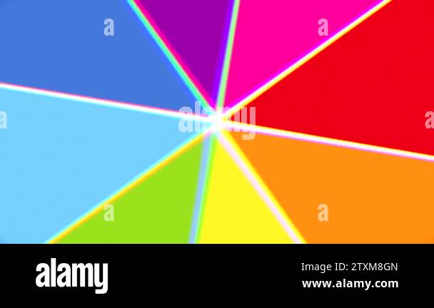 Spinning Rainbow Colors with TV Screen Noise Seamless Loop Animation 4K ...