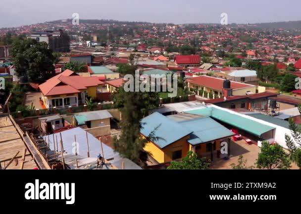 Road traffic in the Kicukiro district of Kigali, the capital of Rwanda ...